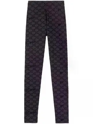 Off-White Flock Monogram Performance Leggings - Black