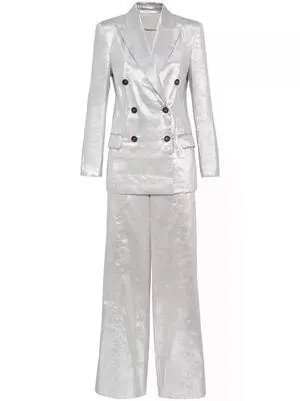 Brunello Cucinelli Metallic Linen-blend Suit