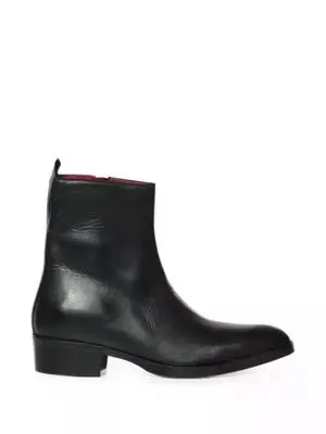 GIULIANO GALIANO Simon Leather Ankle Boots - Black