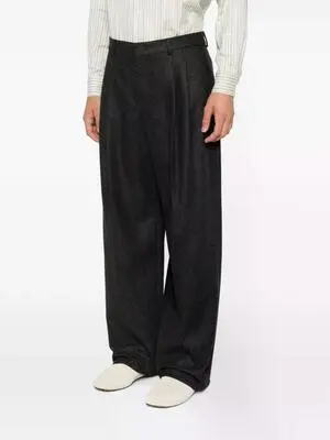 Emporio Armani Pleated Wide-leg Trousers