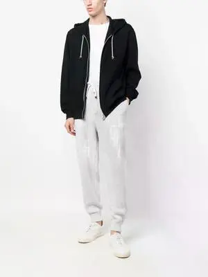 Brunello Cucinelli Drawstring-waist Cotton Track Pants - Grey