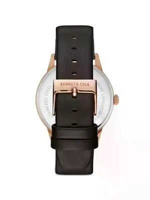 KENNETH COLE Chronograph Watch With Leather Strap