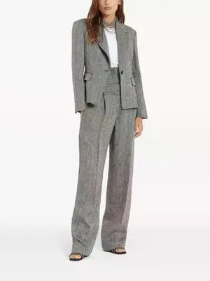 Brunello Cucinelli Single-breasted Linen-flax Blazer