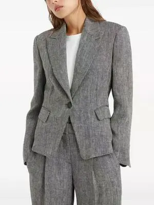 Brunello Cucinelli Single-breasted Linen-flax Blazer
