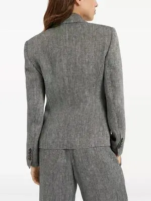 Brunello Cucinelli Single-breasted Linen-flax Blazer