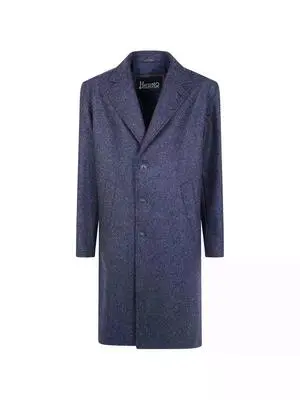 Herno Herringbone Single-breasted Coat