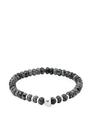 Tateossian Nepal Nugget Beaded Logo-pendant Bracelet - Black
