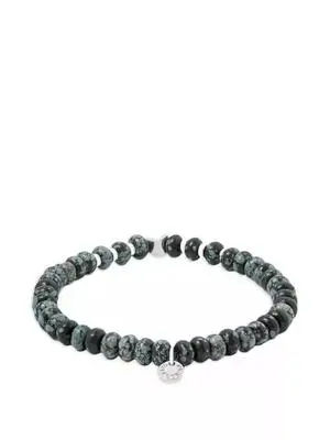 Tateossian Nepal Nugget Beaded Logo-pendant Bracelet - Black