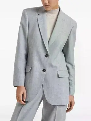 Brunello Cucinelli Single-breasted Wool Blazer With Monili Embellishment