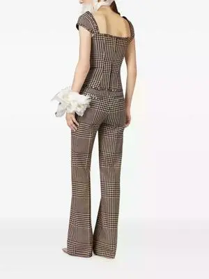 Giuseppe Di Morabito Houndstooth-pattern Stud-embellished Top