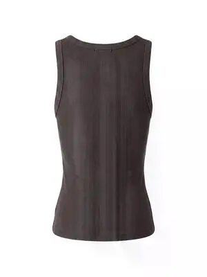 Jacquemus Grosgrain Patch Ribbed Tank Top