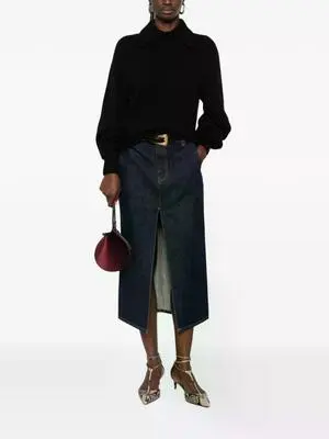 Khaite Overlapping-collar Saddle-shoulder Sweater