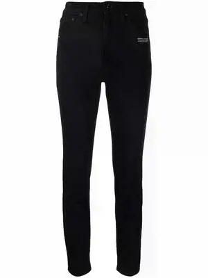 Off-White Slogan Logo-print Skinny Jeans