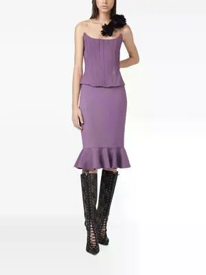 Giuseppe Di Morabito Corset-style Floral-appliqué Top