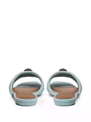Kurt Geiger Quilted Eagle-plaque Flat Sandals