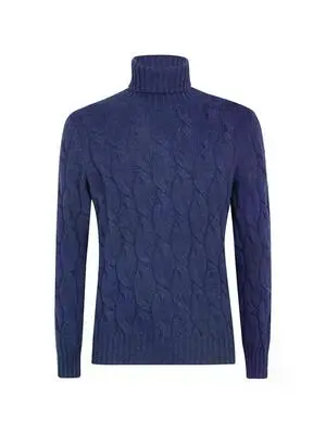 BARBA NAPOLI Cable-knit Roll-neck Sweater