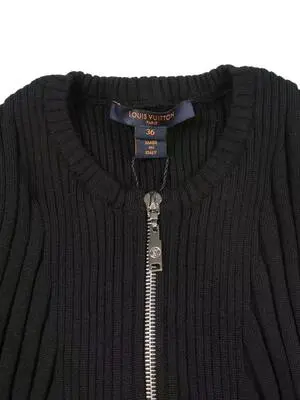 LOUIS VUITTON Animal-print Paneled V-neck Dress