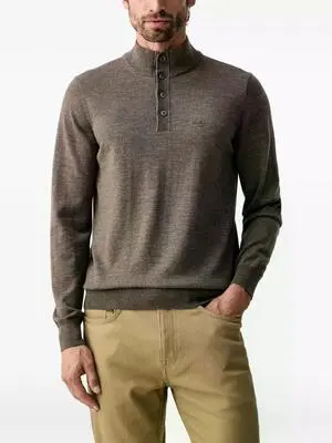AERONAUTICA MILITARE Logo-embroidered Wool Sweater - Brown