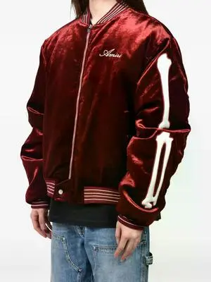 Amiri Bones Velvet Bomber Jacket