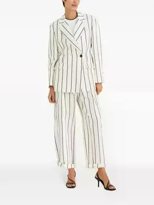 Brunello Cucinelli Striped Linen-blend Suit
