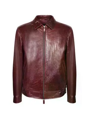 Emporio Armani Zip-up Leather Jacket