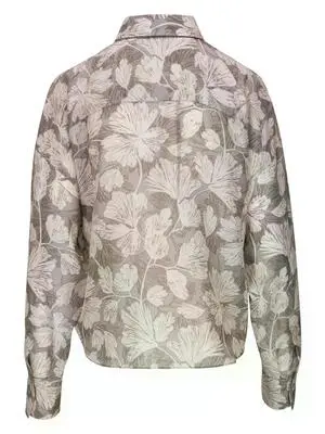 Brunello Cucinelli Floral-print Silk Shirt