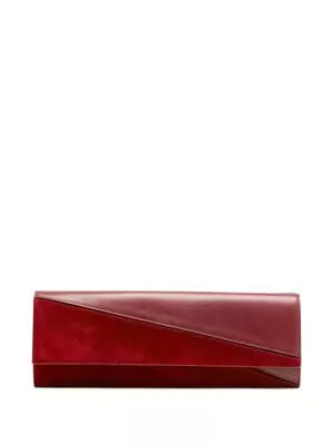Proenza Schouler Hex Clutch In Smooth Calf And Lux Suede - Red
