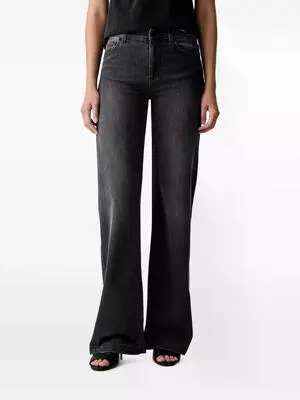 Liu Jo Crystal-embellished Wide-leg Jeans