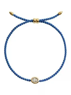 Monica Vinader Oval Cord Diamond Bracelet - Blue