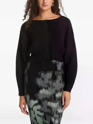 Desigual Floral-print Ribbed Midi Dress