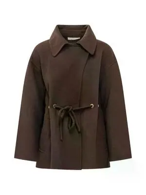 Ba&sh Kam Drawstring Waist Coat - Brown