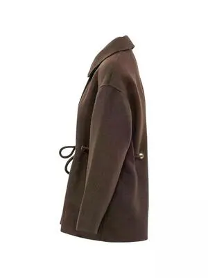 Ba&sh Kam Drawstring Waist Coat - Brown