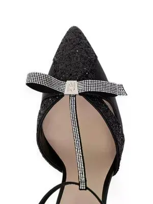 Liu Jo Glitter-effect Bow-detail Pumps