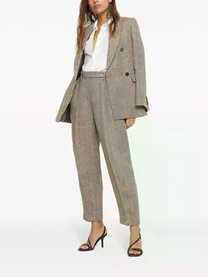 Brunello Cucinelli Double-breasted Herringbone Blazer