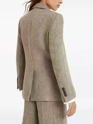 Brunello Cucinelli Double-breasted Herringbone Blazer