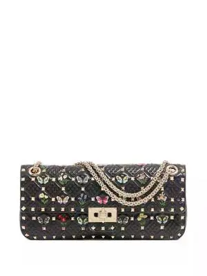 Valentino Garavani Medium Rockstud Spike Shoulder Bag - Black
