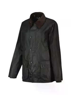 Barbour Corduroy-collar Waxed Jacket - Black