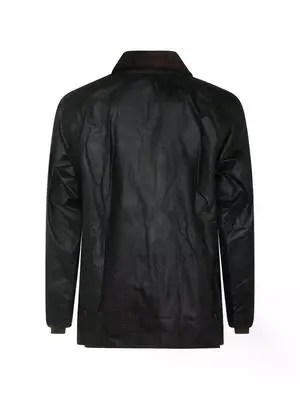 Barbour Corduroy Collar Waxed Jacket - Black