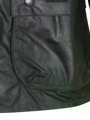 Barbour Corduroy Collar Waxed Jacket - Black