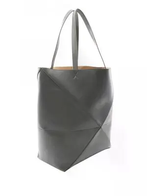 Loewe Large Calfskin Puzzle Fold Tote Bag - Grey
