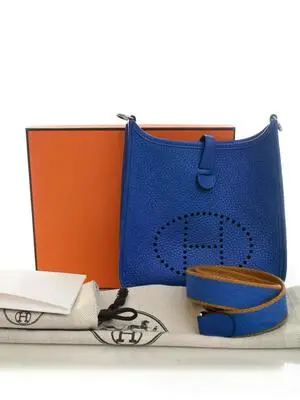 Hermès Clemence Evelyne Tpm 16 Crossbody Bag - Blue