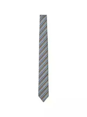 Missoni Zigzag Silk Tie - Grey