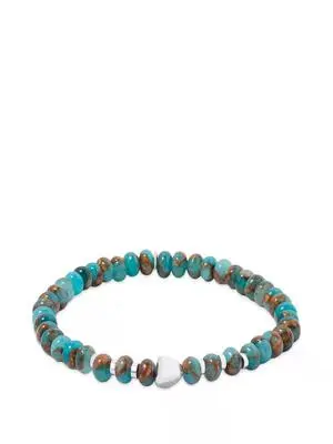 Tateossian Nepal Nugget Beaded Logo Charm Bracelets - Blue