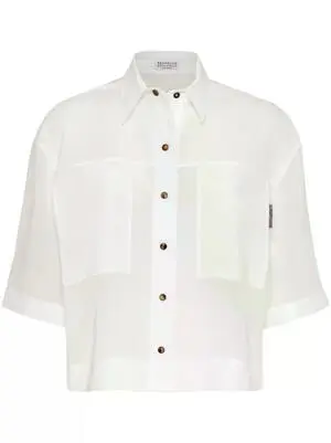 Brunello Cucinelli Cropped Shirt