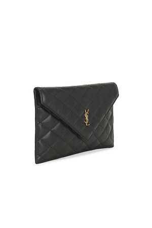 Saint Laurent Grain De Poudre Matelassé Pouch