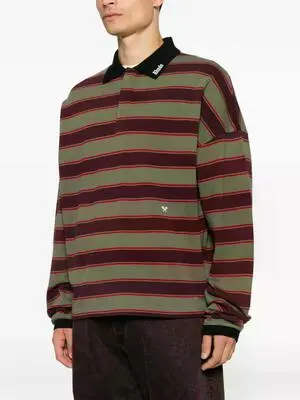 Rhude Striped Long-sleeve Polo Shirt