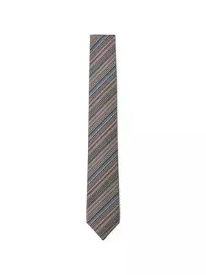 Missoni Diagonal-stripe Silk Tie - Brown