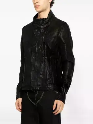 JULIUS Coated High-neck Jacket