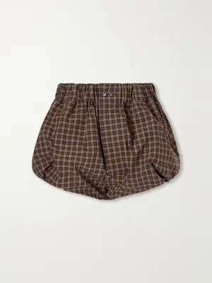 Marni Checked Cotton Shorts