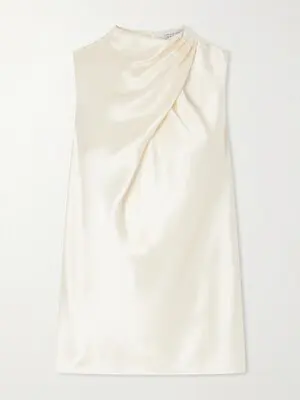 Gabriela Hearst Melina Draped Silk-satin Blouse